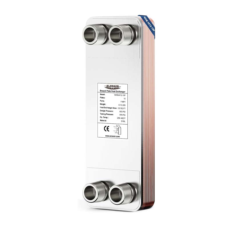 ALORAIR 4"x12" Heat Exchanger with 1" MPT Port,316L Stainless Steel Wa ...