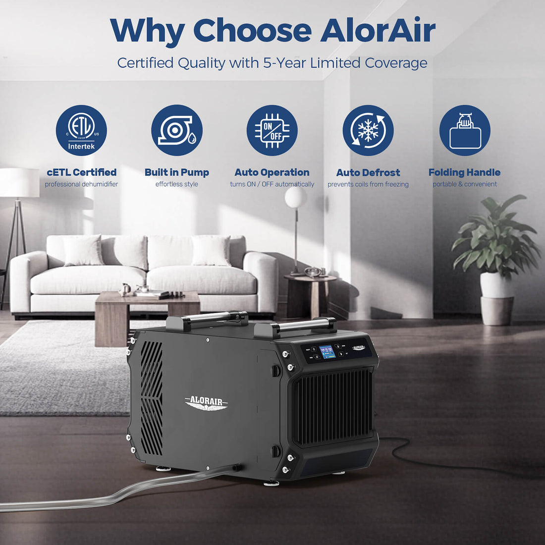 Crawl Space Dehumidifier 145 PPD with Pump Galaxy60P – AlorairCrawlspace