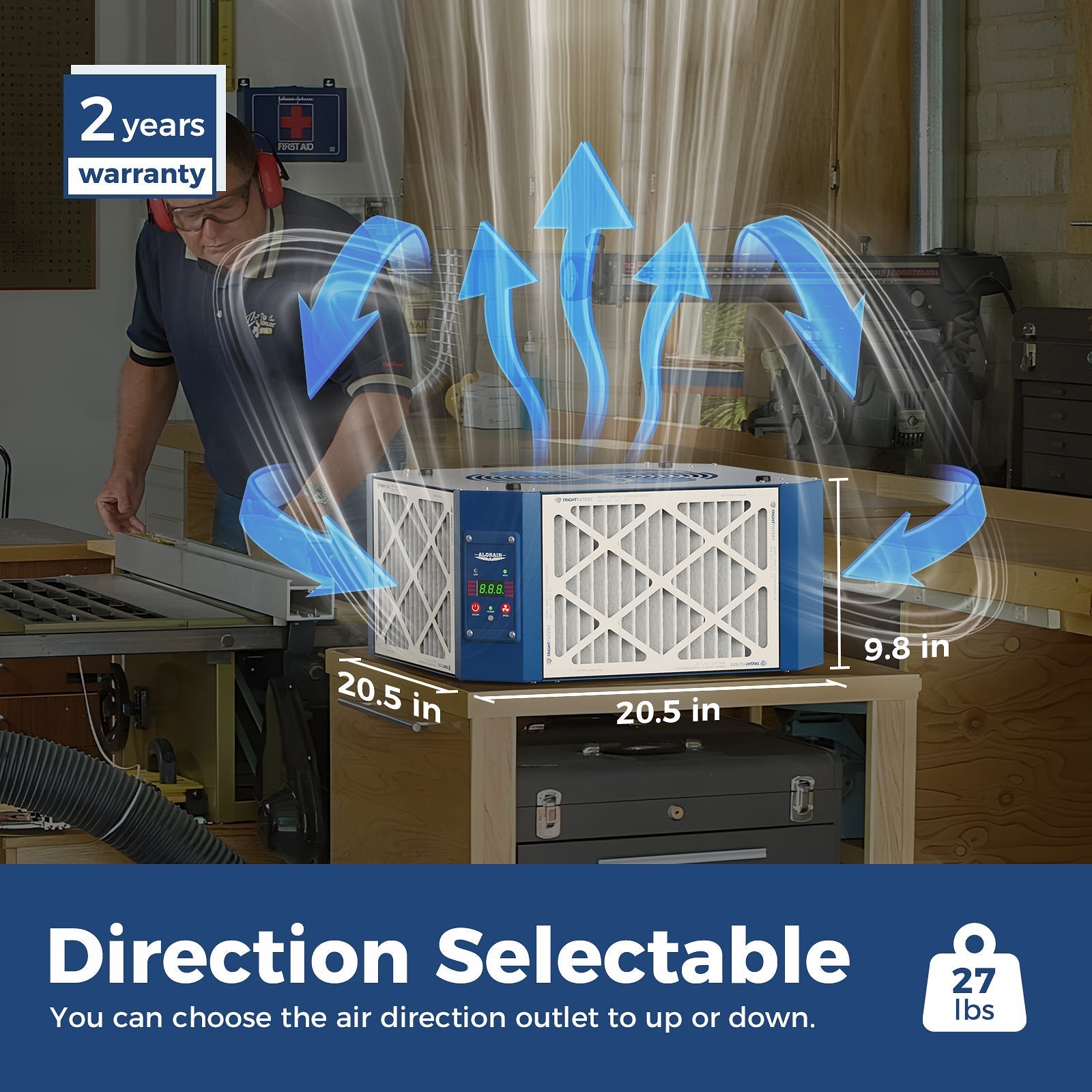 AlorAir 360 Degree Intake Wood Shop Dust Collector – AlorairCrawlspace