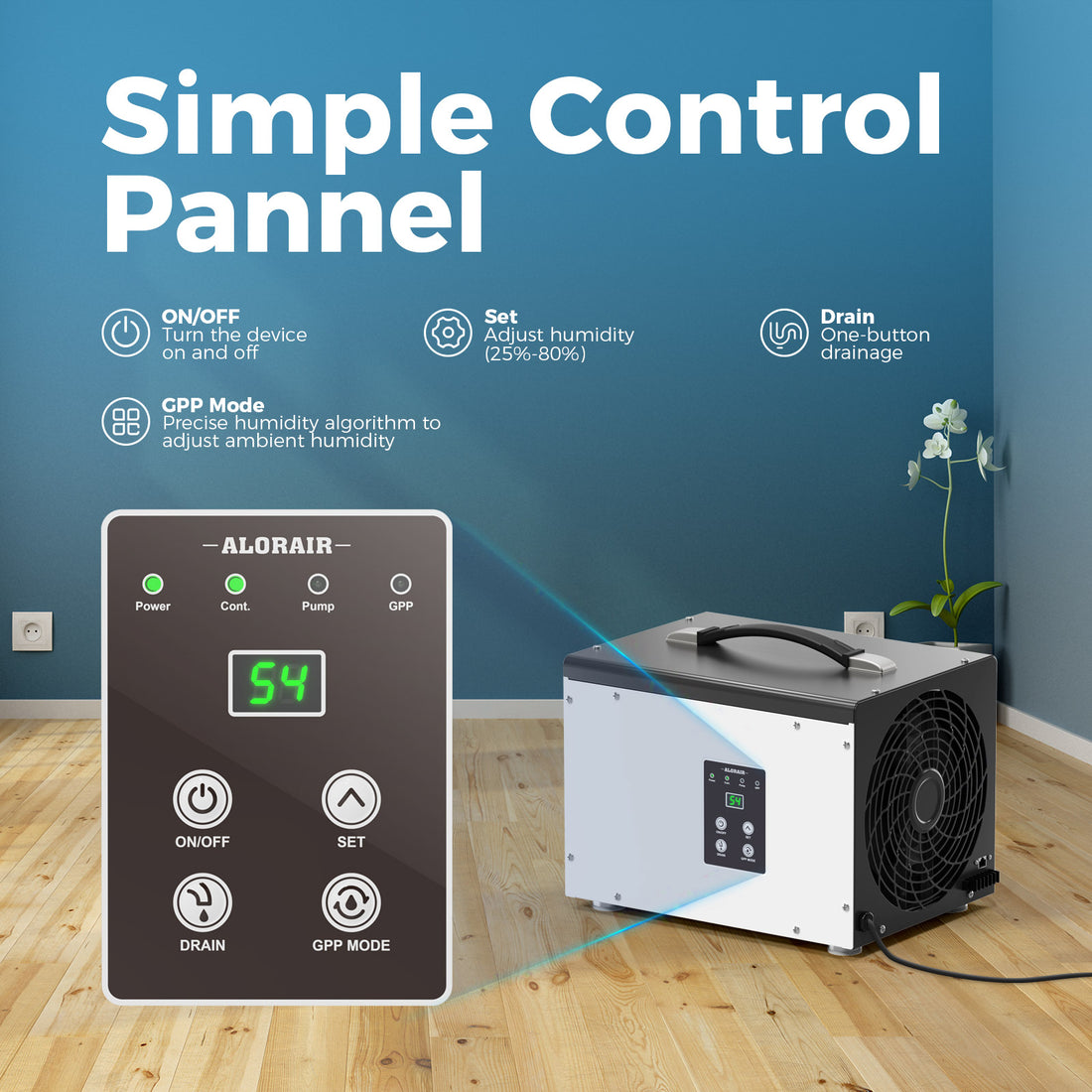 Crawl Space Dehumidifier 70 PPD with Pump HD35 | Alorair ...