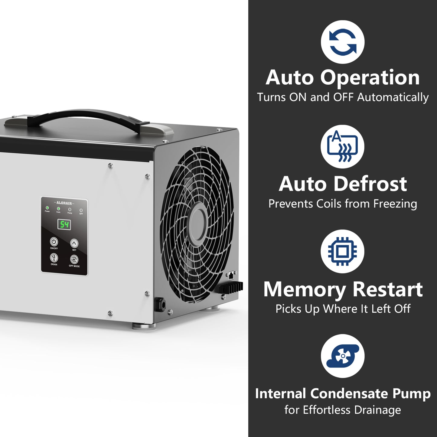 Crawl Space Dehumidifier 70 PPD with Pump HD35 | Alorair ...